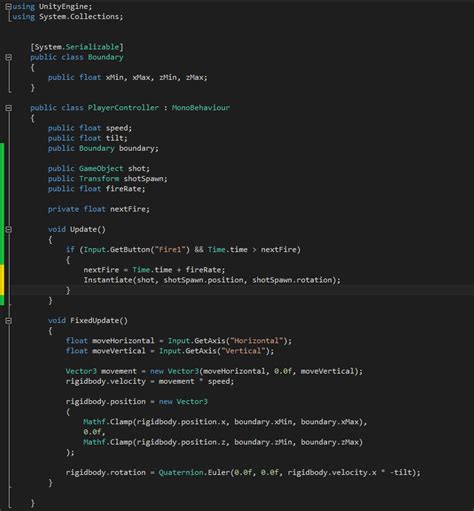 Space Shooter Tutorial Issue Bolts Are Static On Instantiate Unity