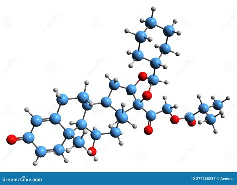 3d Image Of Ciclesonide Skeletal Formula Stock Illustration Illustration Of Throat Hormone