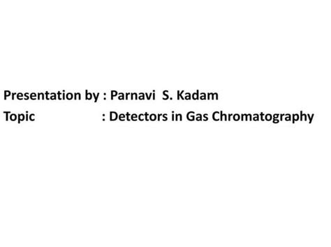 Flame Ionization Detector Ppt