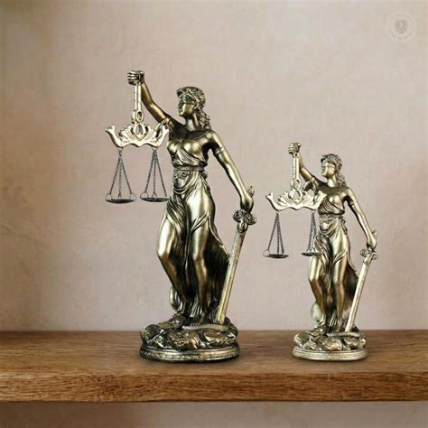 Lady Justice Statue Blindfold Scales Figurine Law Office Decor Greek