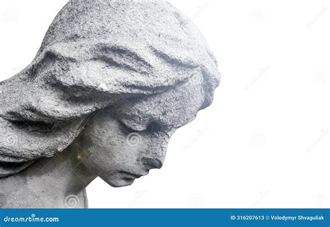 Beautiful Angel Face Of A Woman Mercy And Peace Stock Image Image Of