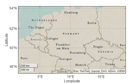 Customize Appearance Of Vector Basemaps Matlab And Simulink