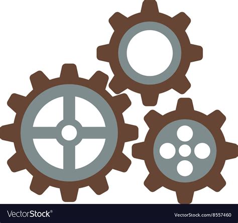 Cogwheel Machinery And Development Gear Icon Vector Image