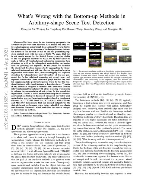 Pdf Whats Wrong With The Bottom Up Methods In Arbitrary Shape Scene