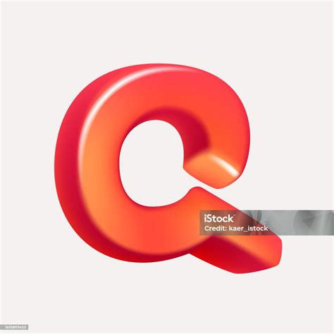 문자 Q 로고 3d는 만화 큐빅 스타일로 렌더링됩니다 3차 벡터 그림입니다 불가능한 아이소메트릭 모양 3차원 형태에 대한 스톡 벡터 아트 및 기타 이미지 Istock