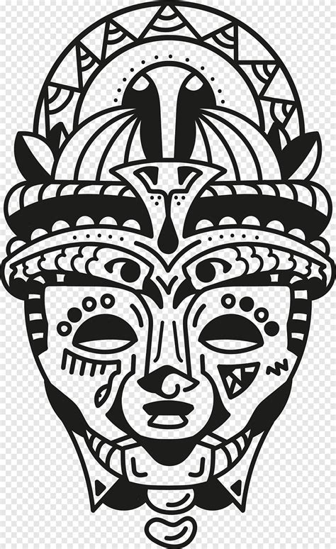 부족 얼굴 마스크 전통 디자인 아프리카의 아프리카 Png Pngegg