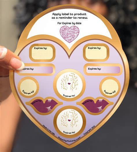 10 Individual Metallic Vinyl Labels For Makeup Expiration Date My Make Up