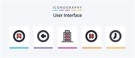 User Interface Line Filled 5 Icon Pack Including Like Web Mobile Phone User Interface