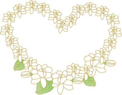Jasmine Flower Heart Shape PNG PNG