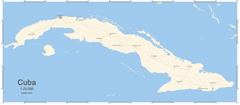 Mapa De Cuba Con Ciudades