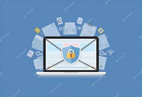 Premium Vector Concept Is Data Security Center Shield On Computer