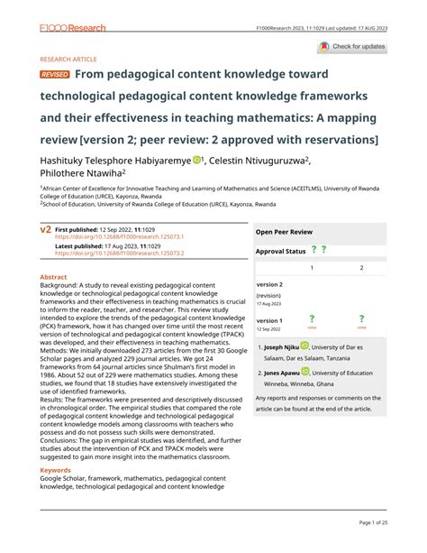 Pdf From Pedagogical Content Knowledge Toward Technological Pedagogical Content Knowledge
