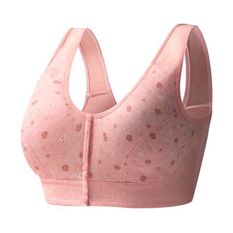 Ryrjj Daisy Bras Front Snaps Womens Wire Free Front Button Closure