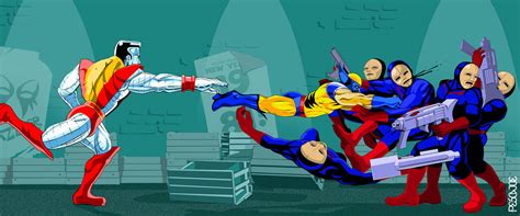 The Fastball Special Wolverine And Colossus By Pescajoe On Deviantart