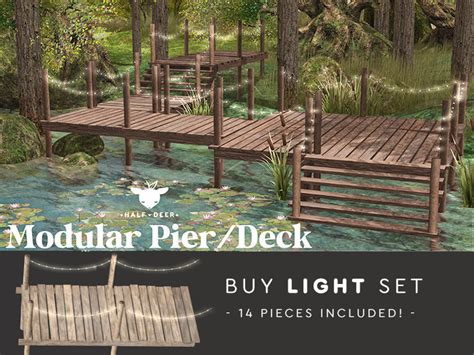 Second Life Marketplace Half Deer Modular Pier Deck Light
