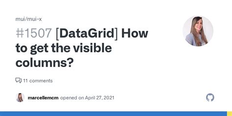 DataGrid How To Get The Visible Columns Issue Mui Mui X GitHub