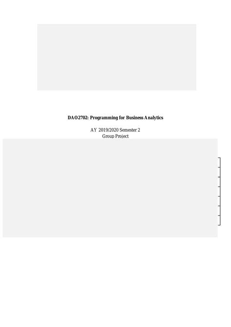 Da02702 Report Dao2702 Programming For Business Analytics Nus