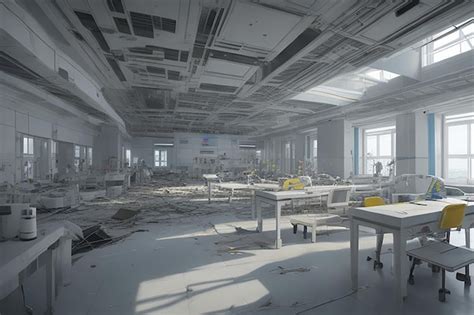 Premium AI Image AI Enhanced Disaster Recovery Lab