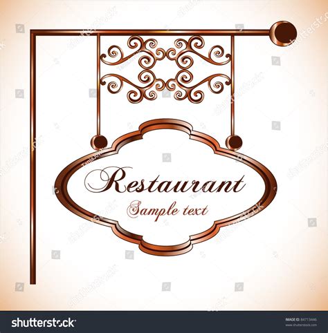 Restaurant Sign Stock Vector Royalty Free 84713446 Shutterstock