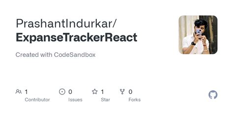 GitHub PrashantIndurkar ExpanseTrackerReact Created With CodeSandbox