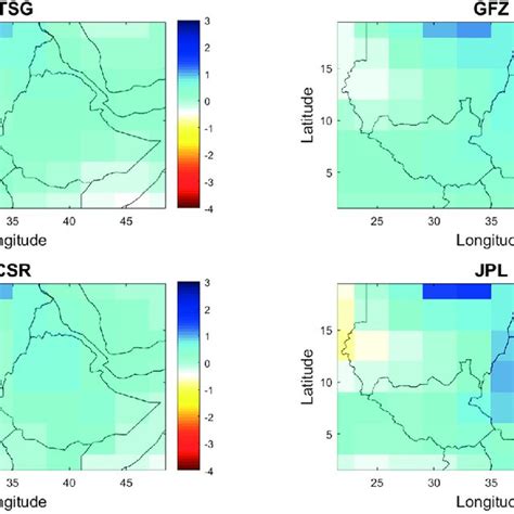 Linear Trend Of Grace Tws Cmyear From Different Grace Data Download Scientific Diagram