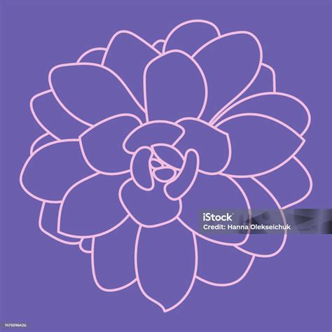 아름 다운 패턴입니다 손으로 그린 선 즙이 많은 식물은 매우 주변 배경에 격리되어 있습니다 벡터 현대 그림입니다 로고 디자인 공장 산업 건물에 대한 스톡 벡터 아트 및 기타