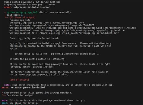 Erro ao instalar psycopg2 Programação Talk Code