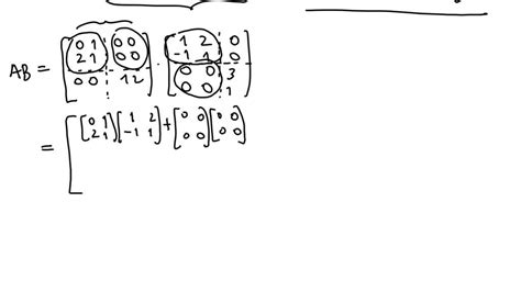 solved perform the indicated block multiplication of matrices a and b