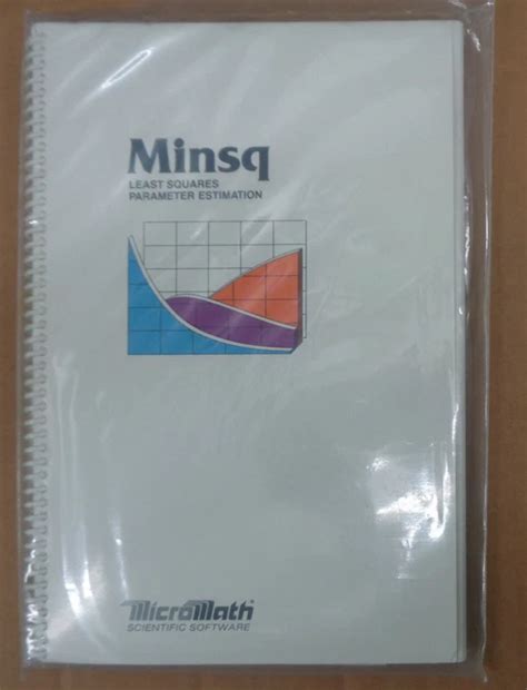 Minsq Least Squares Parameter Estimation By Micromath Scientific Software 1987 8401