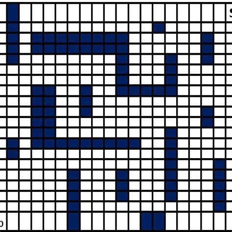 An Example Of Shortest Path Problem On A Grid Size 20 20 Download Scientific Diagram