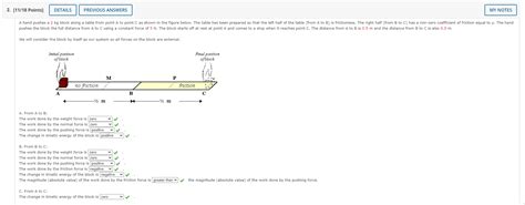Solved We Will Consider The Block By Itself As Our System So Chegg Com
