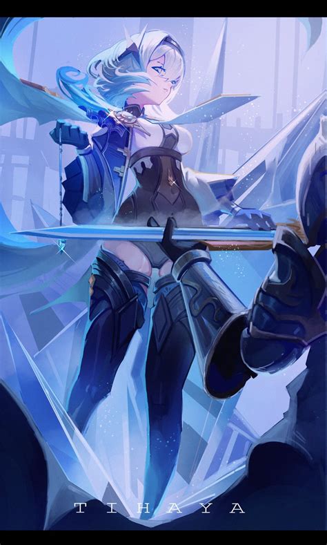 Eula Genshin Impact Drawn By Tyhaya Danbooru