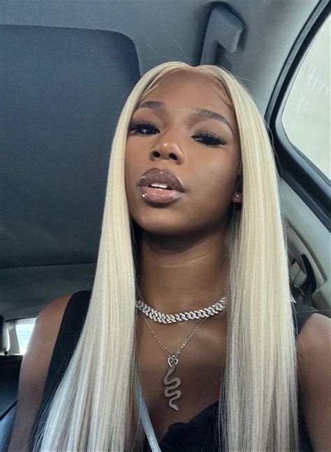 Pin By Hαwt Shαwtíє۵ On Ok Shorty Dark Skin Blonde Hair Icy Blonde