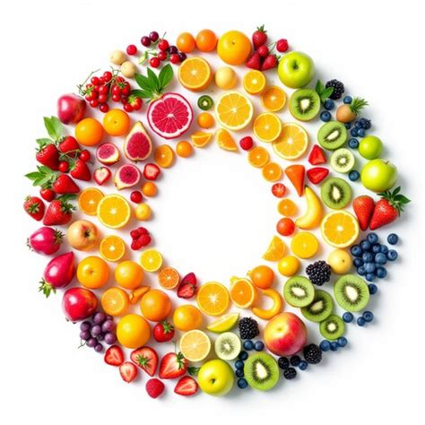 Free Rainbow Fruit Wreath Image Fruits Rainbow Circle Download At