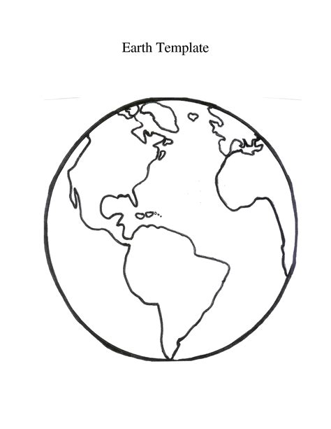 Earth Outline Printable