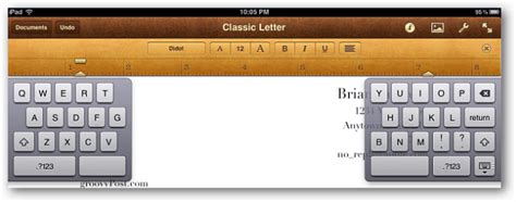 Apple IOS Move Or Split The Keyboard On Your IPad