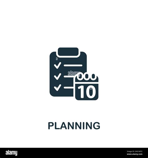 Planning Icon Monochrome Simple Project Planning Icon For Templates Web Design And