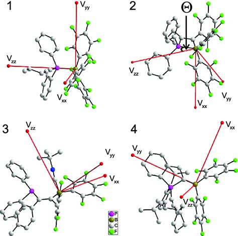 orientation of the dft calculated 11 b efg tensor orientations within