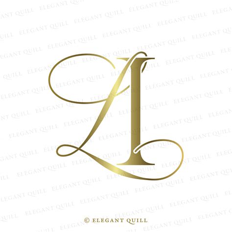 Monogram Logo Design Li Initials Elegant Quill