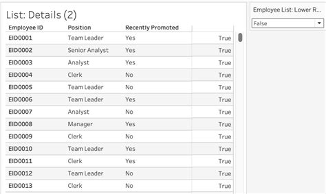 Custom Lists With Parameter Driven Filter Buttons ~ Kaleido Analytics