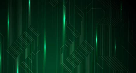 Glowing Green Neon Circuit Board Lines Tech Background 48124330 Vector Art At Vecteezy