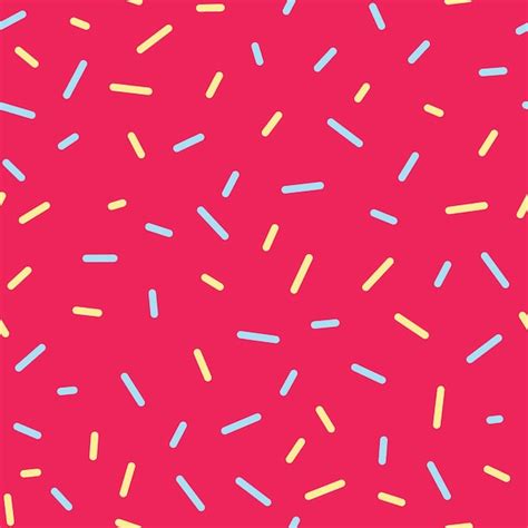 도넛 유약 완벽 한 패턴입니다 초콜릿에 다채로운 스프링클을 뿌린 크림 텍스처 프리미엄 벡터