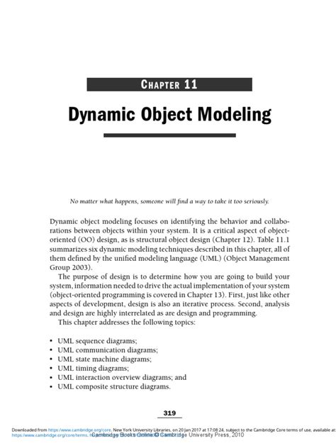 Chapter 11 Dynamic Object Modeling Pdf Use Case Unified Modeling Language