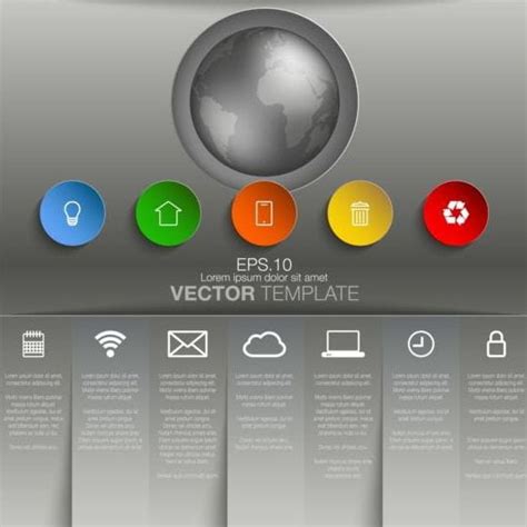 회색 스타일 Infographic 서식 파일 벡터 디자인 Eps Uidownload