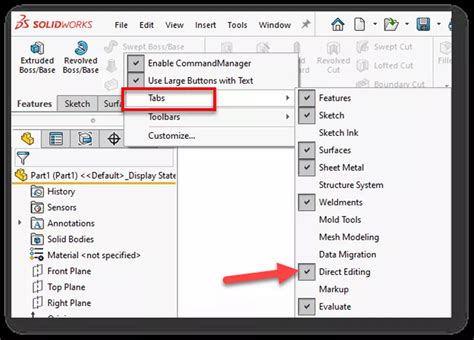 Solidworks Direct Editing Tools Move Face And Delete Face Goengineer