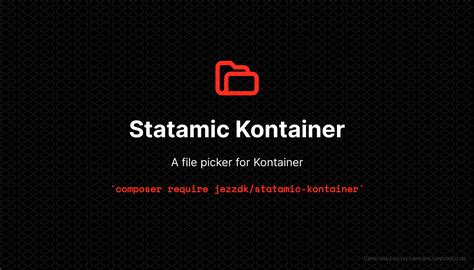 Statamic Kontainer A Statamic Addon