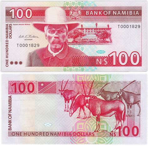 Банкнота Намибия 100 долларов 1993 года P 3 стоимостью 9916 руб