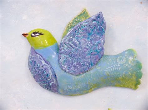 Large Ceramic Wall Hanging Bird Handcrafted Bird Sculpture Flying