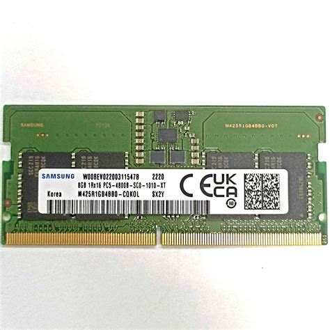 Оперативная память Samsung Sodimm Ddr5 8gb 1rx16 Pc5 4800b Sc0 1010 Xt 700 грн Запчастини