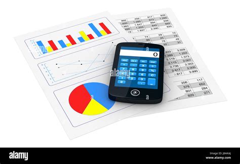 Telephone Phone Blue Office Calculation Job Chart Model Design